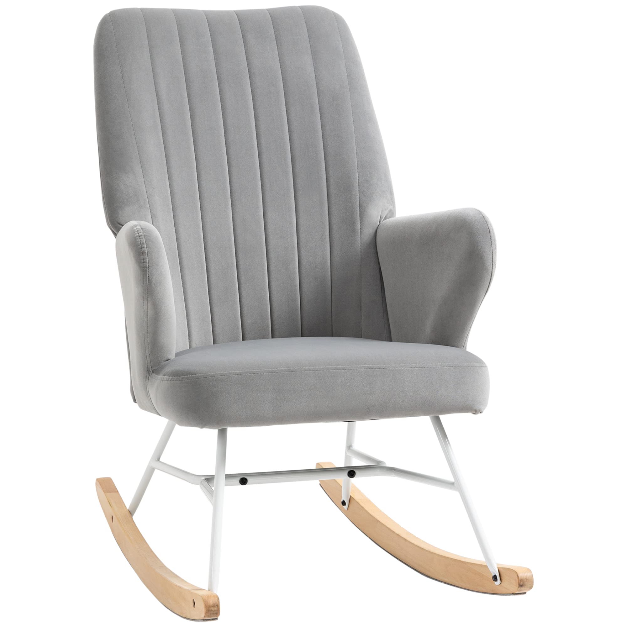 HomCom HOMcOM Accent Rocking chairs Upholstered Nursery glider Rocker ...
