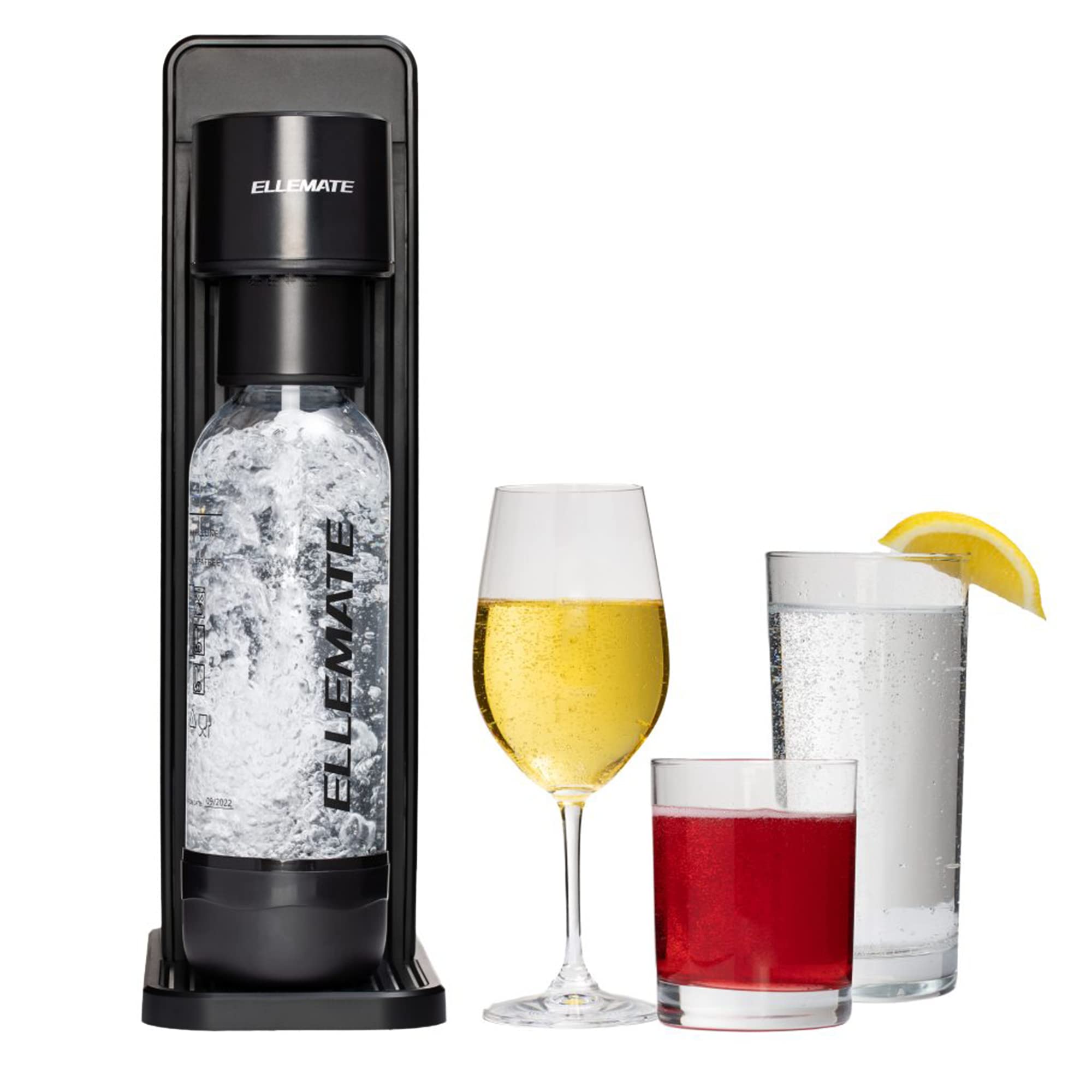 ICMOBL100 Ellemate Iconic carbonated Drink Maker Fizz Soda, Water, Wine, Juice and More One-Push ...