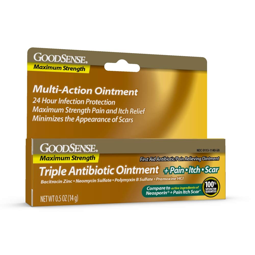 Good Sense Goodsense Triple Antibiotic Pain + Scar Ointment For Minor ...