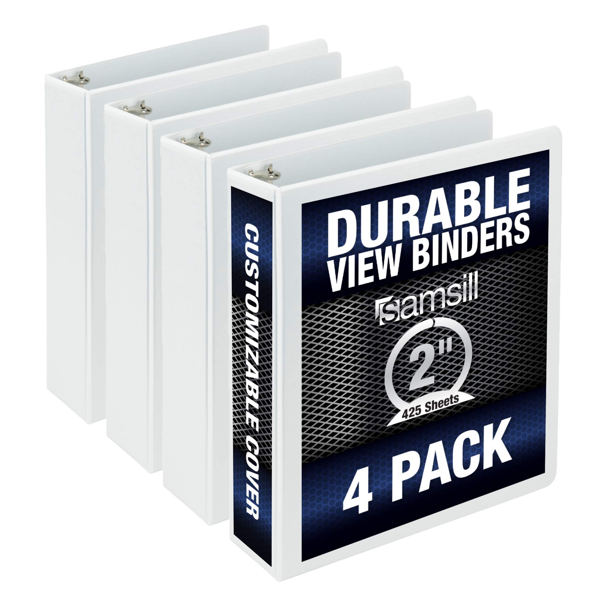 Samsill Durable 2 Inch Binder, Made in The USA, Round Ring customizable ...
