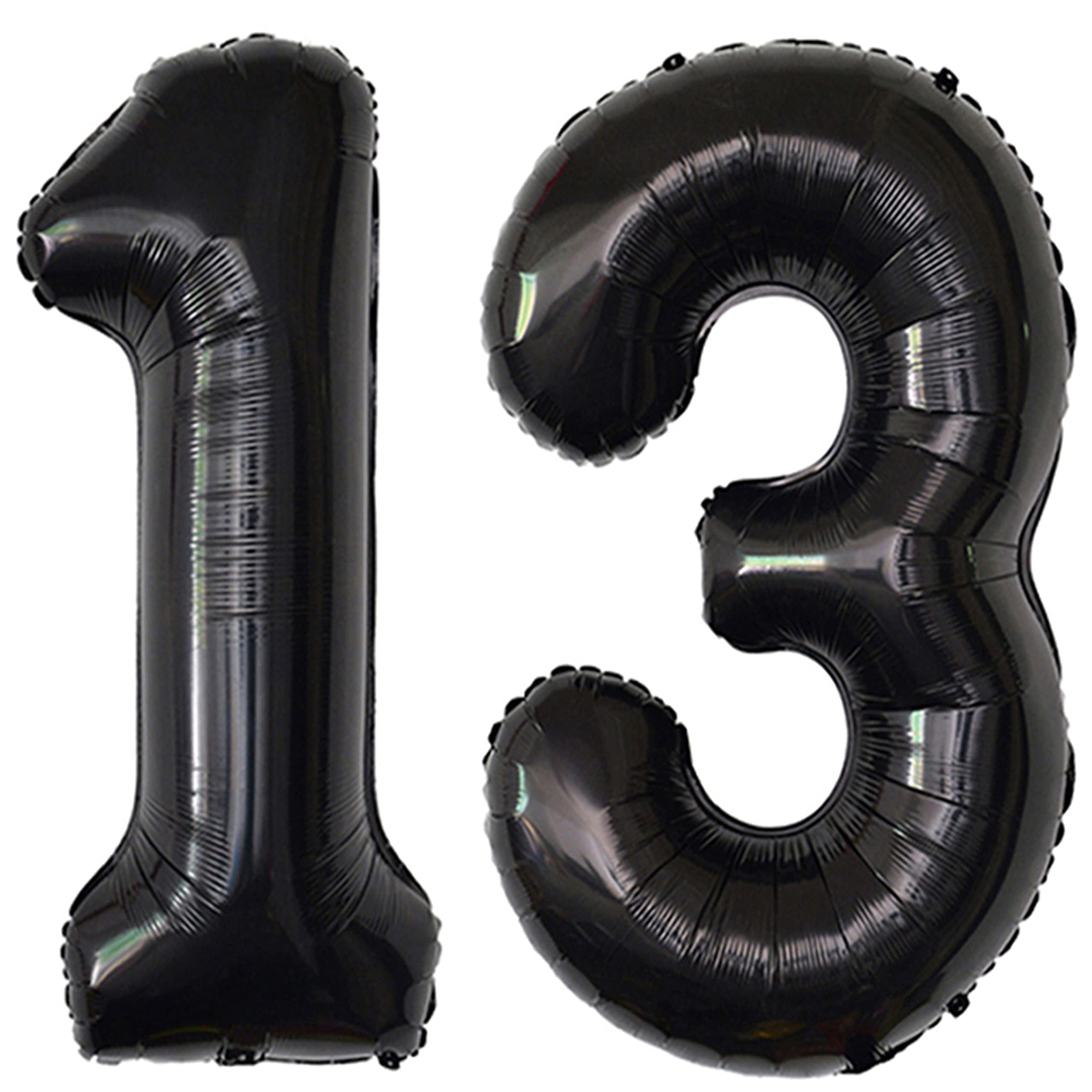 Jonhamwelbor 13 Number Balloons Black Big giant Jumbo Big Large 13 or ...