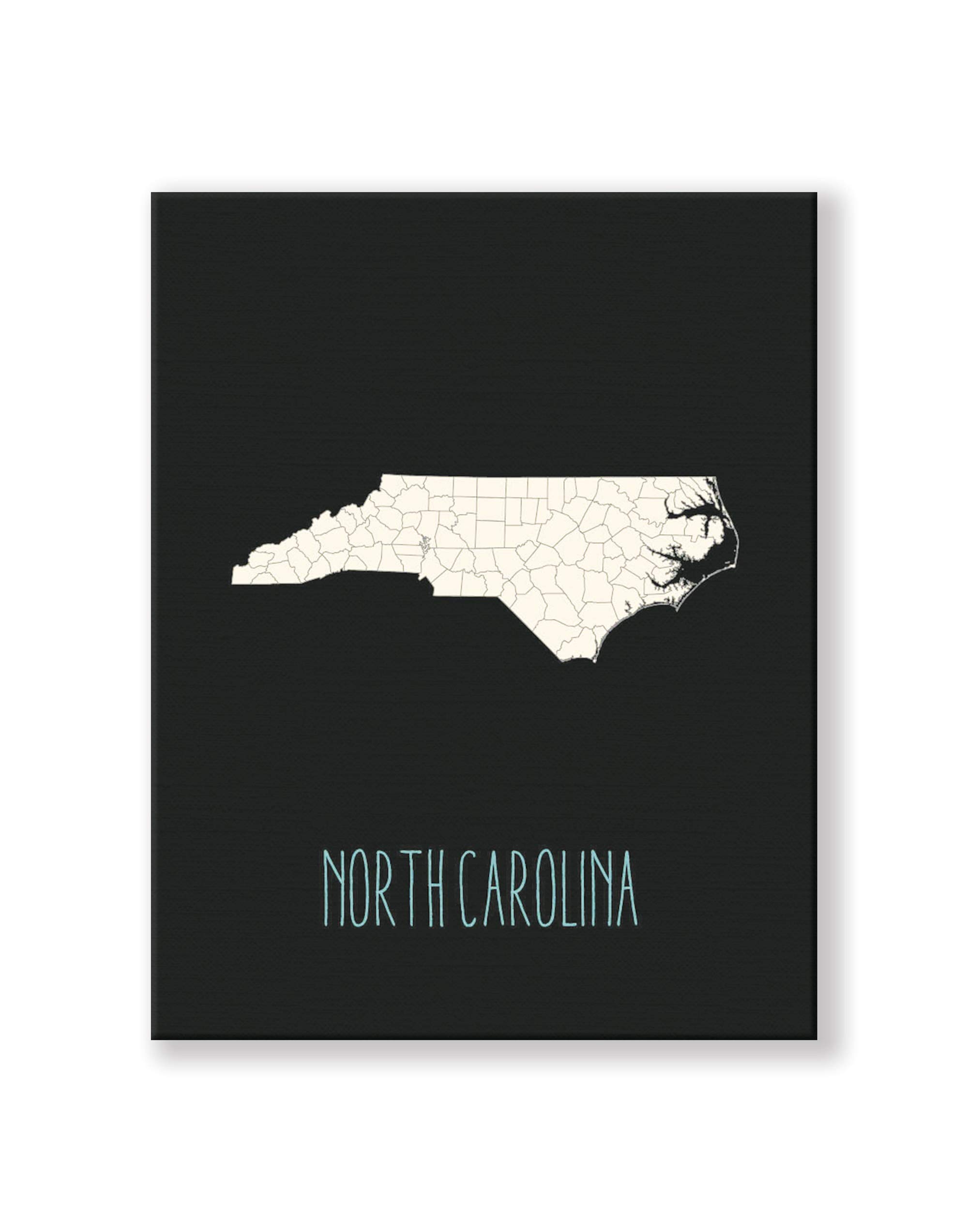 Kindred Sol Collecti Map of North carolina- North carolina State ...