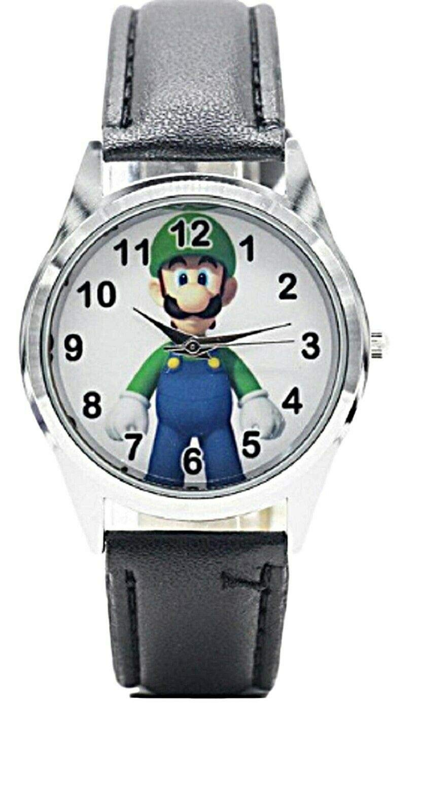 Nintendo Mario Luigi character Leather Band Wrist Watch