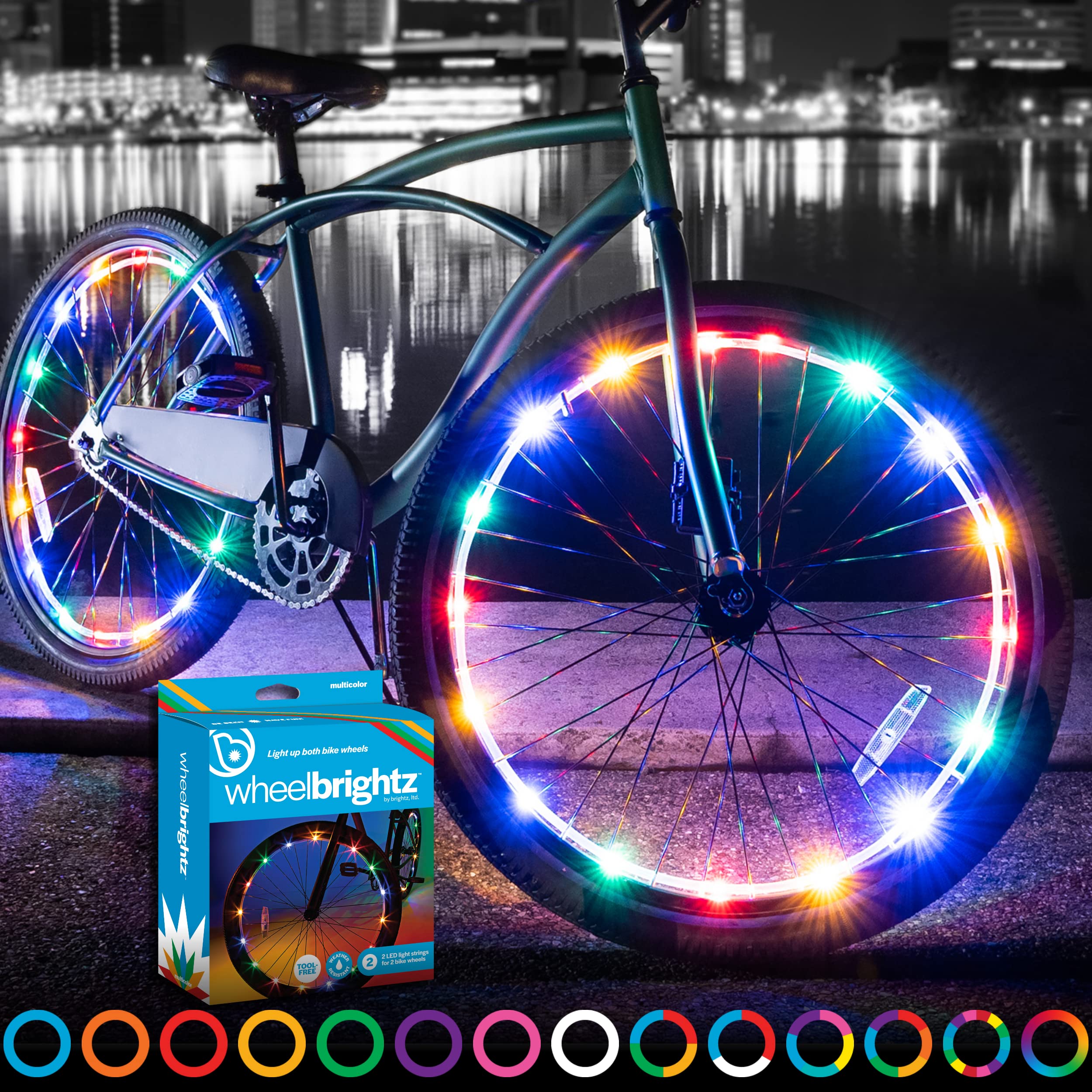 Brightz Bike Wheel Lights (2 Tires) Multi-color WheelBrightz Bike Tire ...
