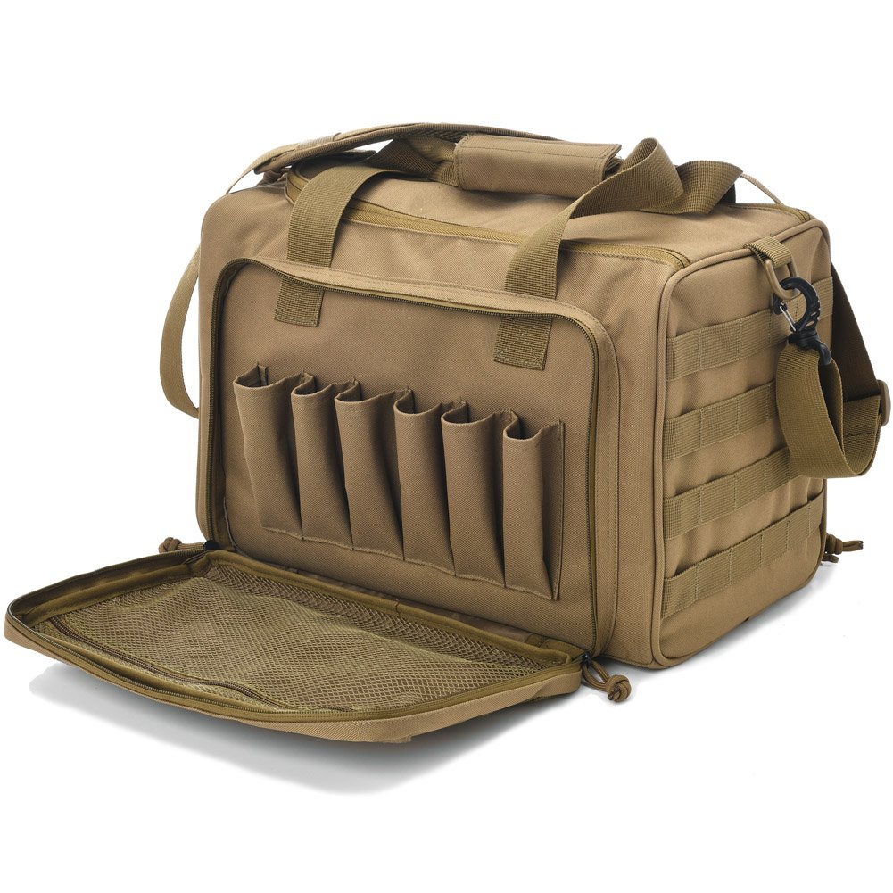 REEBOW TACTICAL Tactical gun Shooting Range Bag, Deluxe Pistol Range ...