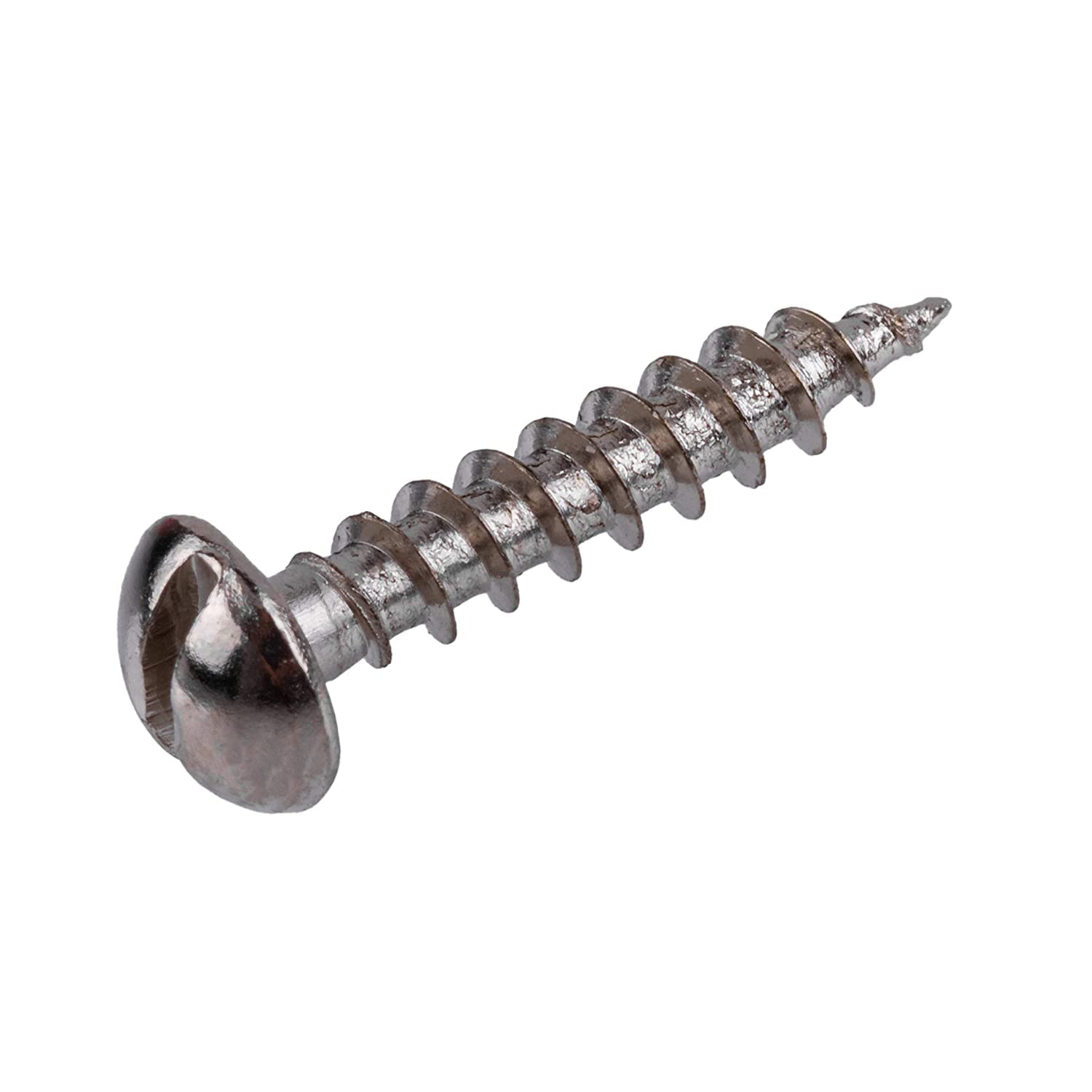 UNIQANTIQ HARDWARE S #6 X 58 Nickel Round Head Slot Drive Wood Screws ...