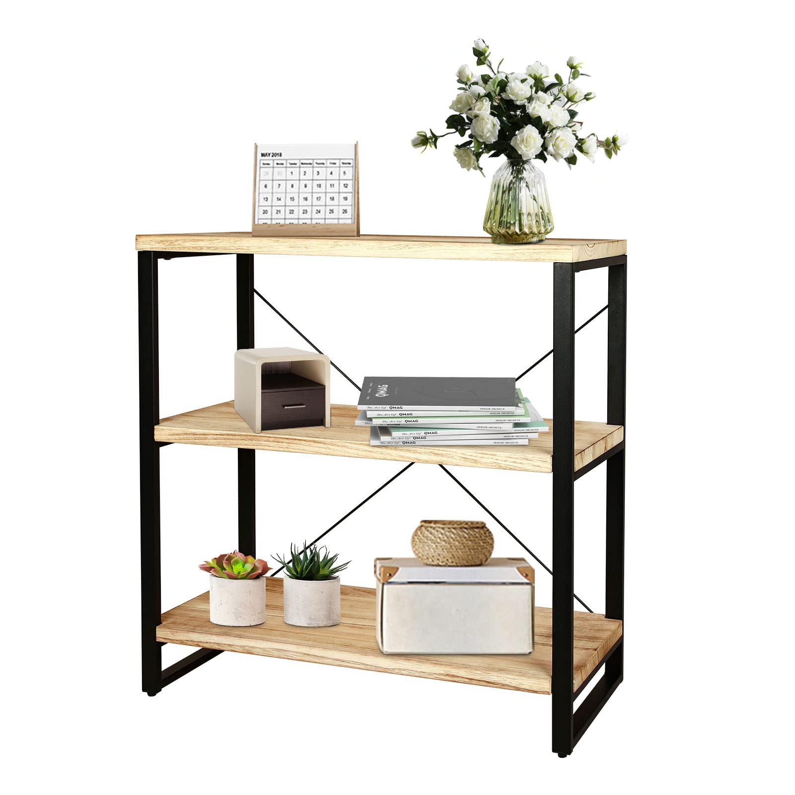 EcOMEX 3-Tier console Table, 30 Inch Industrial Entryway Table with ...