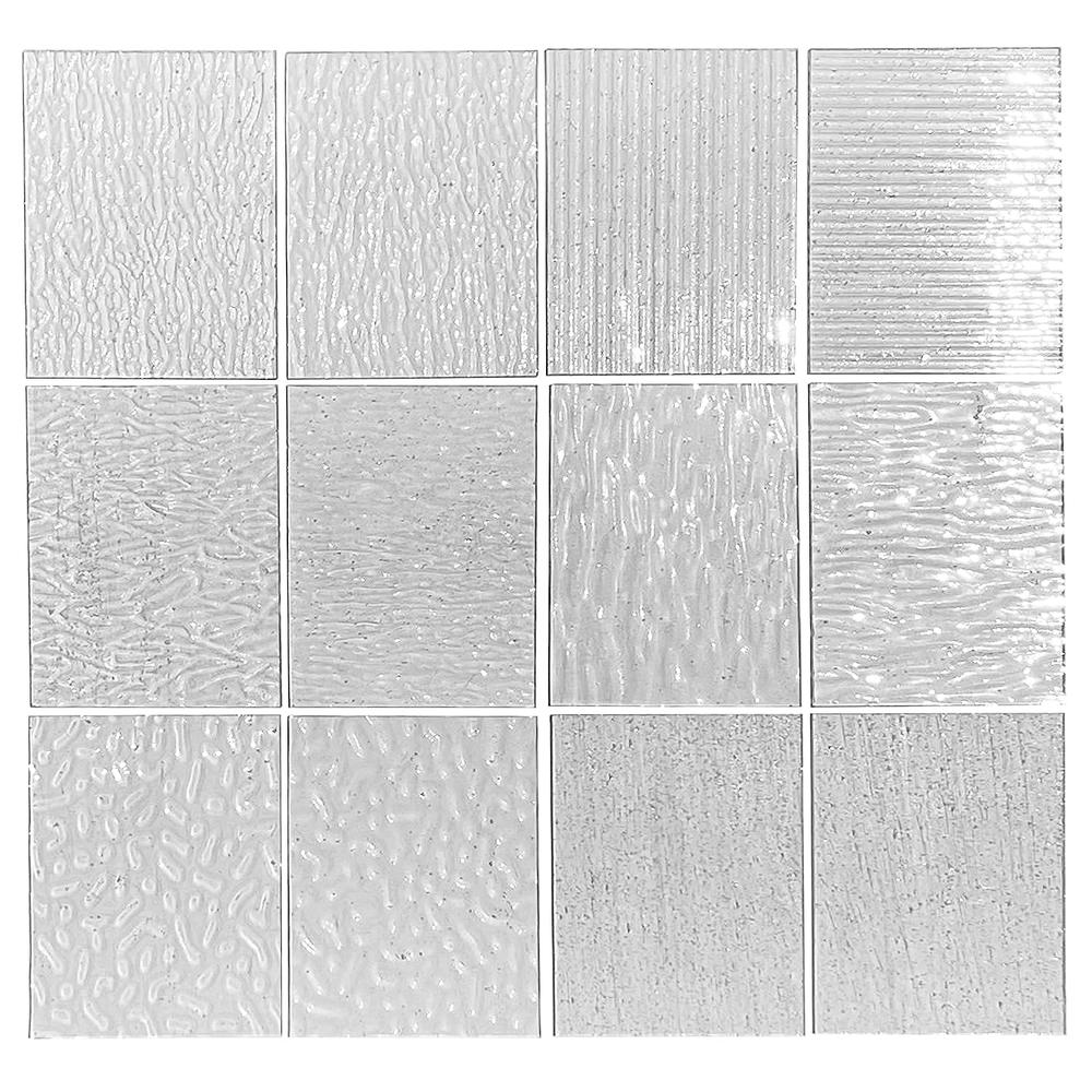 Unicoshape 12 Sheets Stained Glass Sheets Pack 6 X 4 Cathedral Glass Art Glass Mosaic Glass