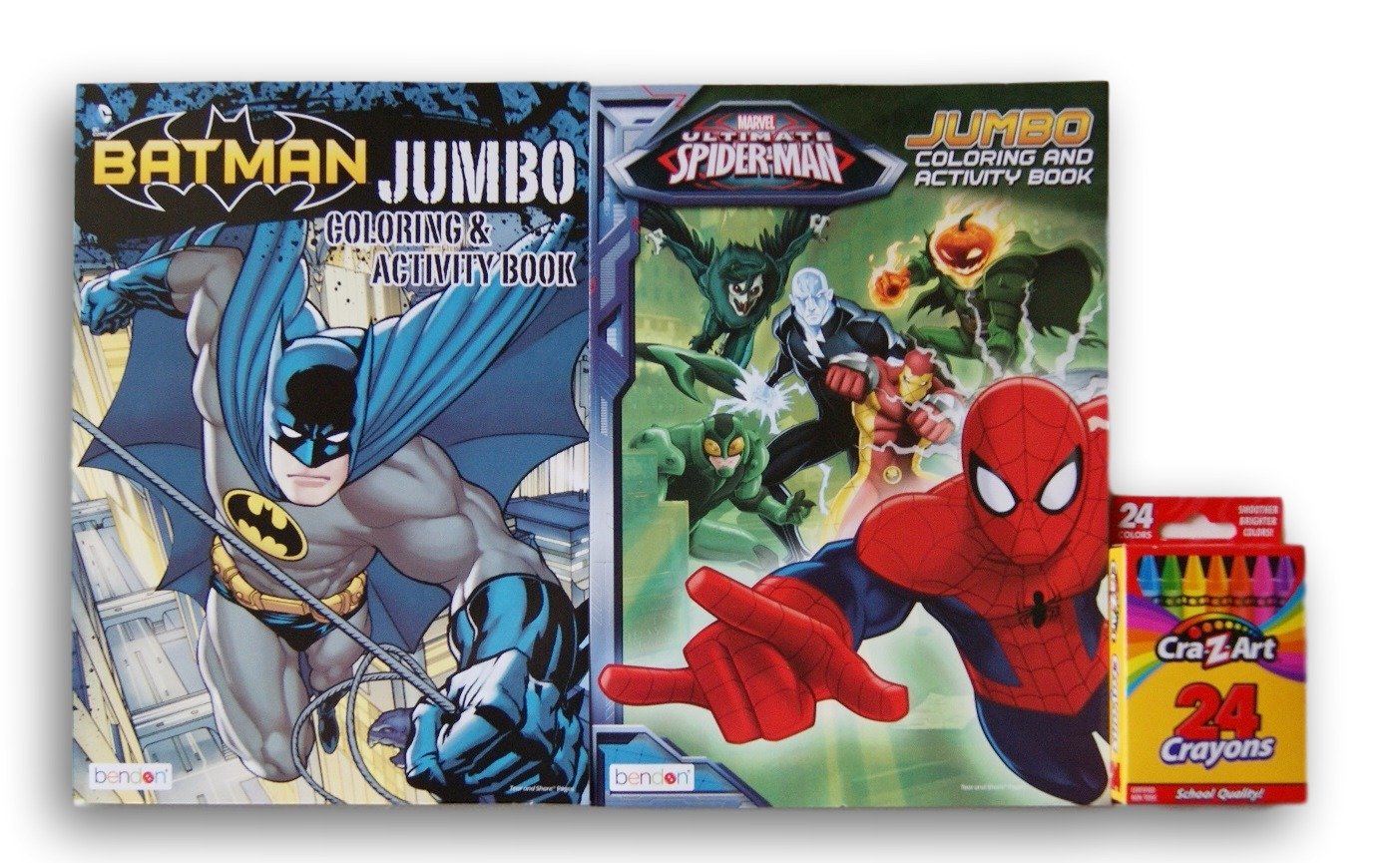Bendon Comic Book Superheroes Coloring Bundle - Batman and Spider-Man ...
