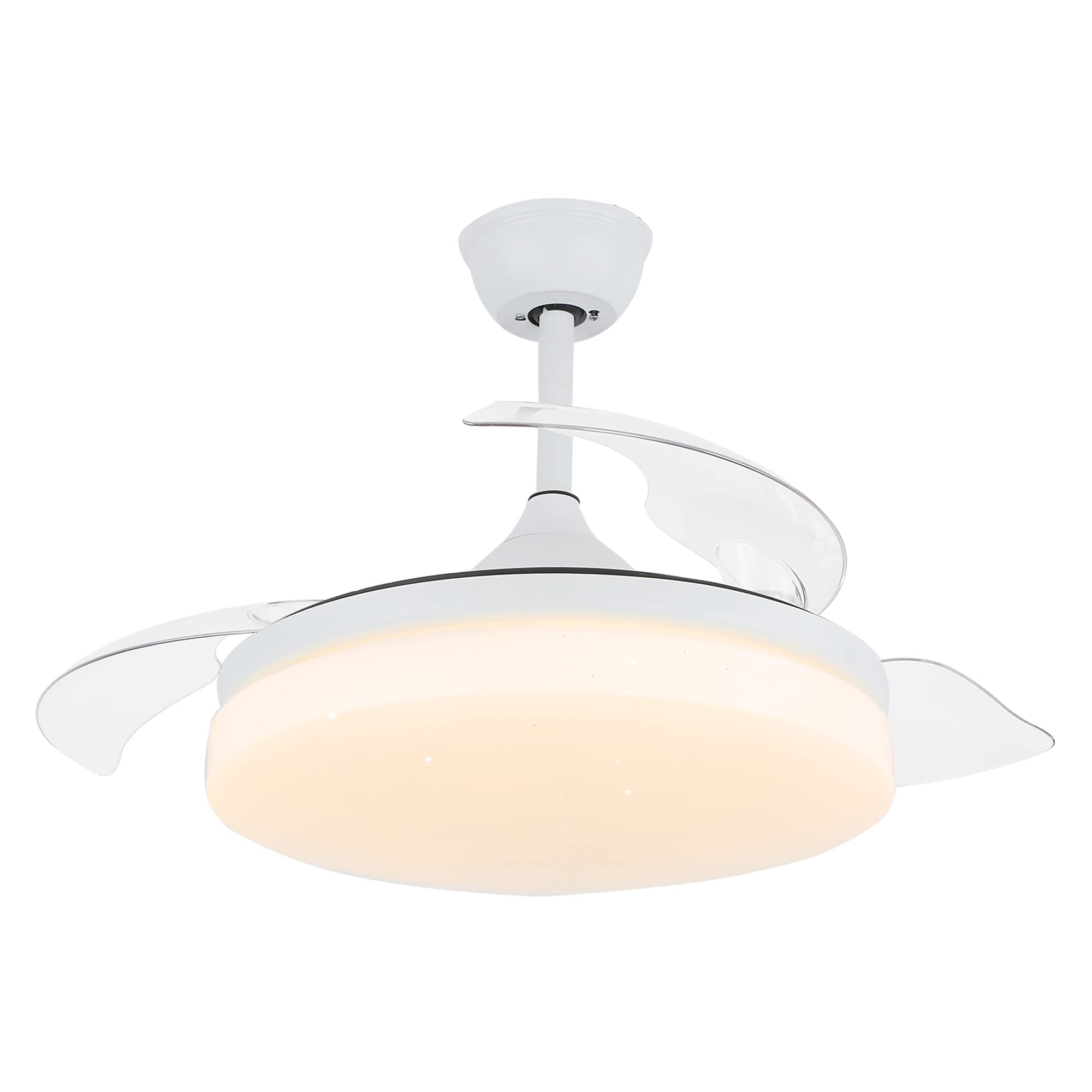 Bella Depot 42-Inch Retractable ceiling Fan with 6-Speed, LED Light ...