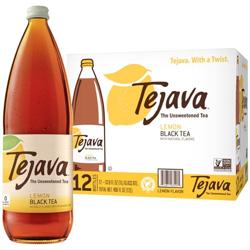 Tejava Lemon Flavored Unsweetened Black Tea, Non-GMO Verified ...