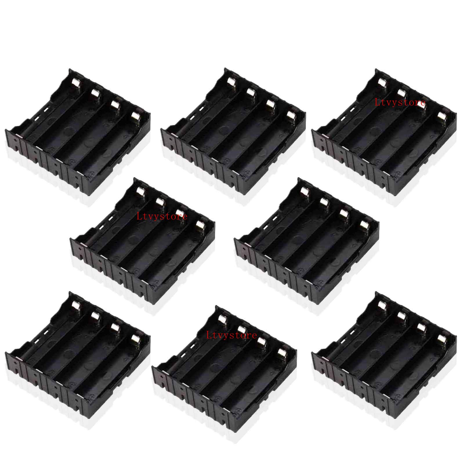 Ltvystore 18650 Battery case Holder, 8 Pcs 4 Slots x 37V DIY Battery ...