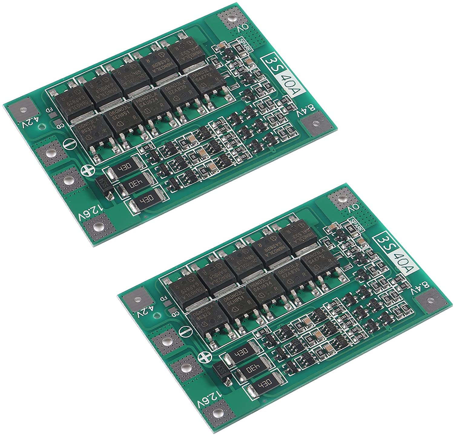 AOIcRIE 3S 12V 40A PcB BMS Protection Board for 18650 Li-ion Lithium ...