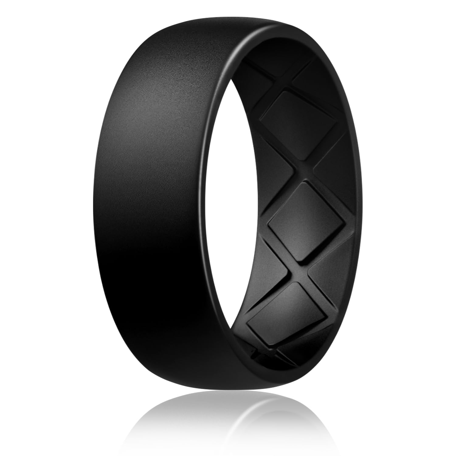 Egnaro Silicone Rings for Men with Half Sizes Inner Arc Ergonomic ...