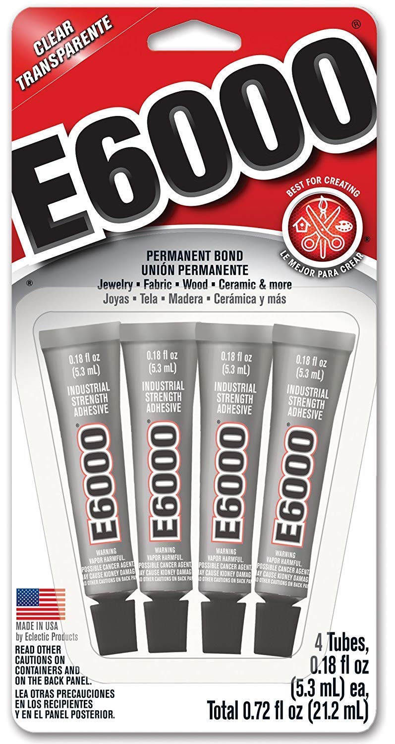 Eclectic Products 5510310 6 Pack E6000 Mini Tube Craft Adhesive Clear6