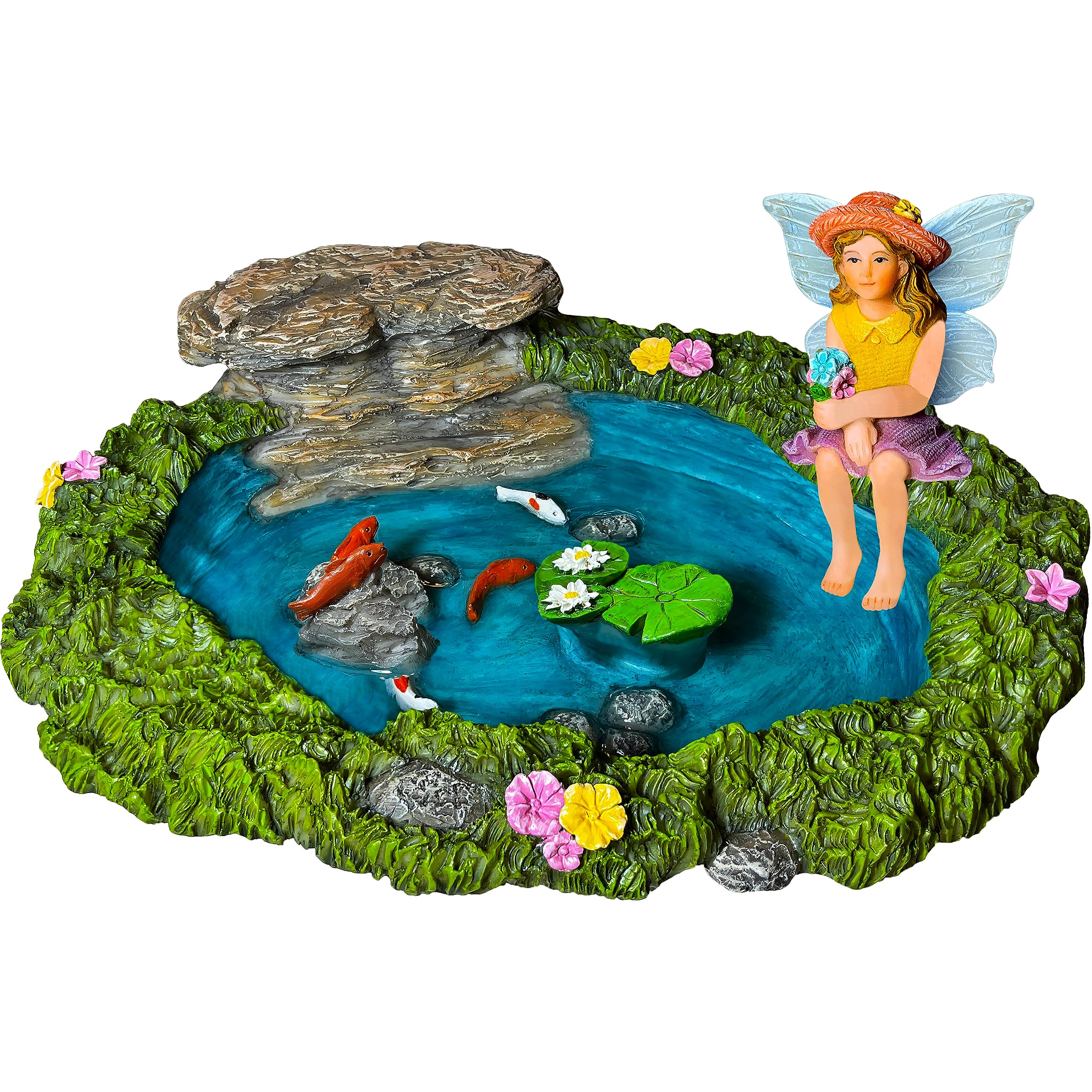 Mood Lab Fairy Garden Miniature Fish Pond Fairy Figurine Kit 2 pcs Set ...