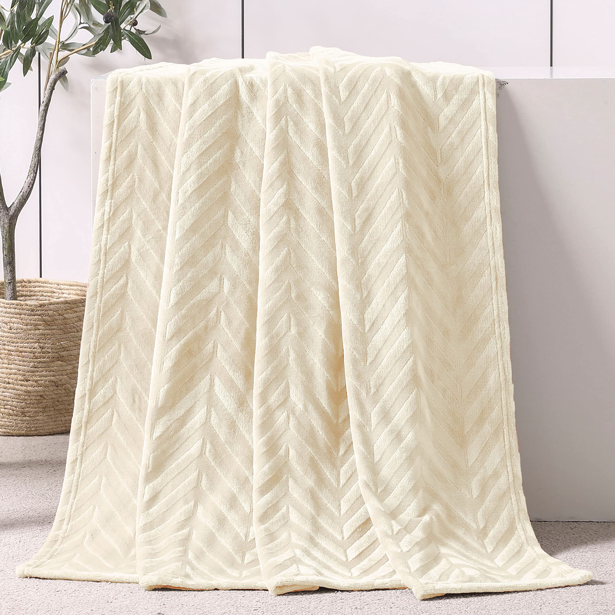 chevron fleece throw