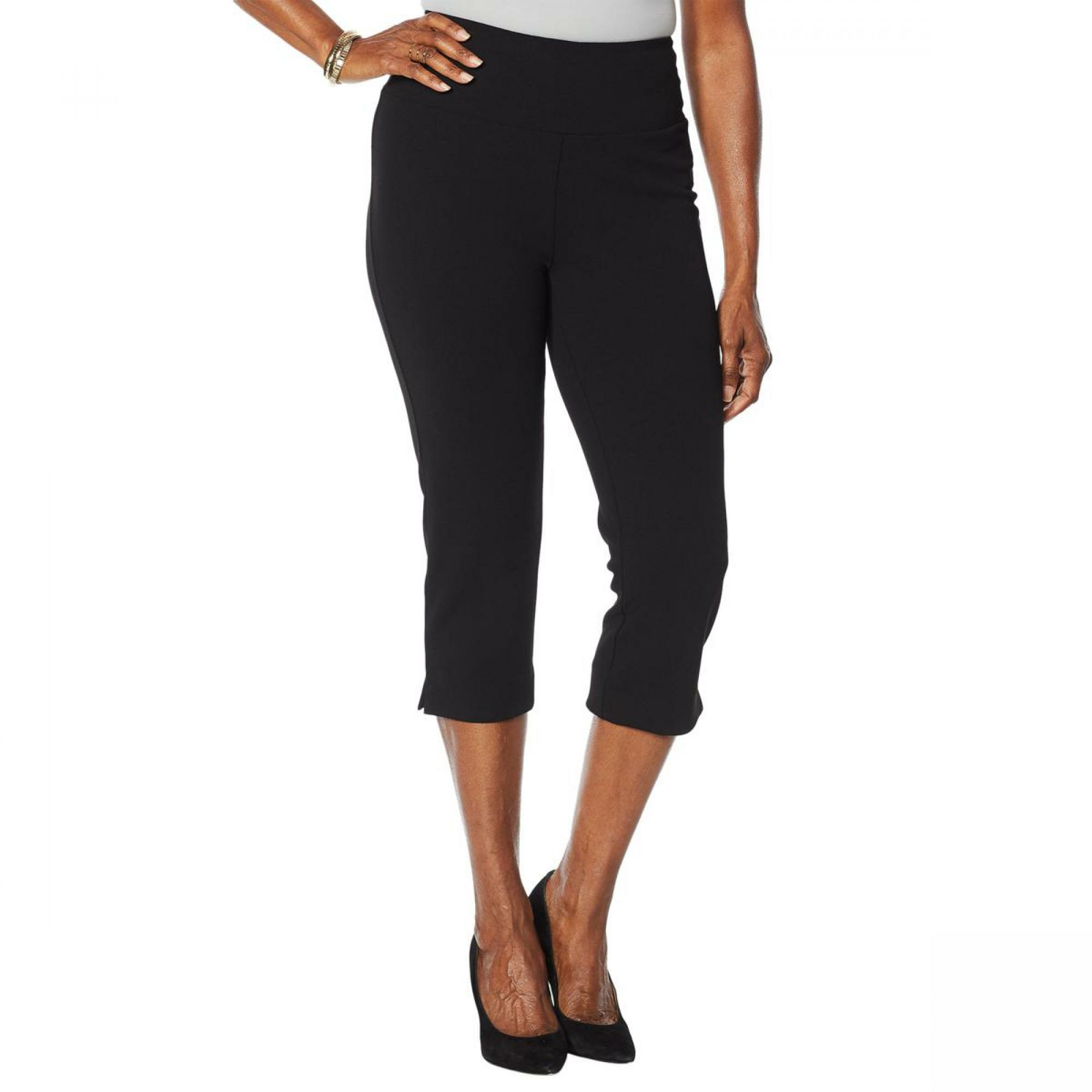 Antthony Women's Plus Size Boss Lady Tummy Smoothing Pedal Pusher Pants