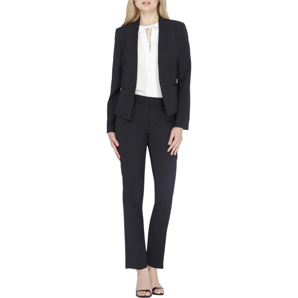 Tahari Missy Womens Pinstripe Professional Pant Suit