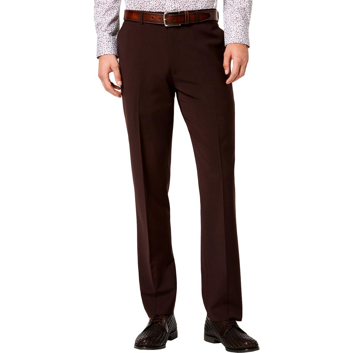 Bar Iii Mens Wool Blend Wrinkle Resistant Dress Pants