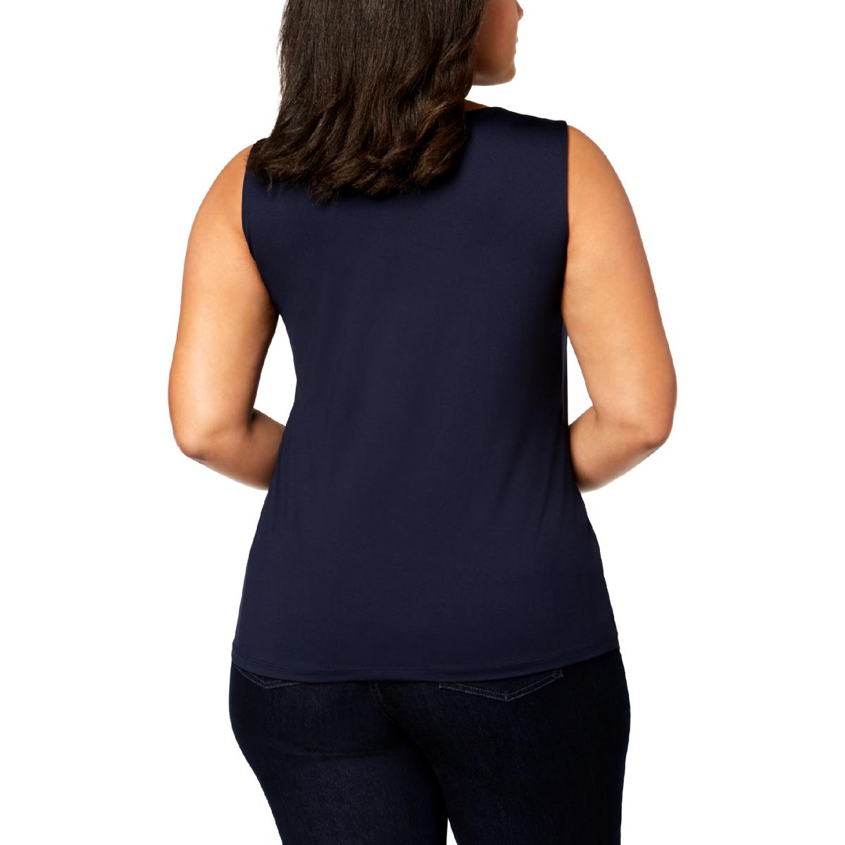 Charter Club Plus Womens Basic Stretch Tank Top