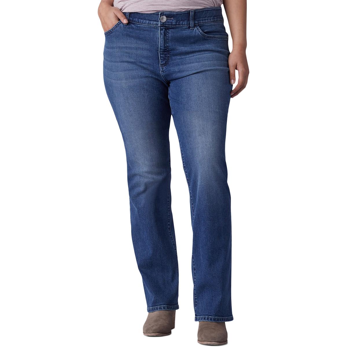 Lee Plus Womens Denim Comfort Waist Bootcut Jeans