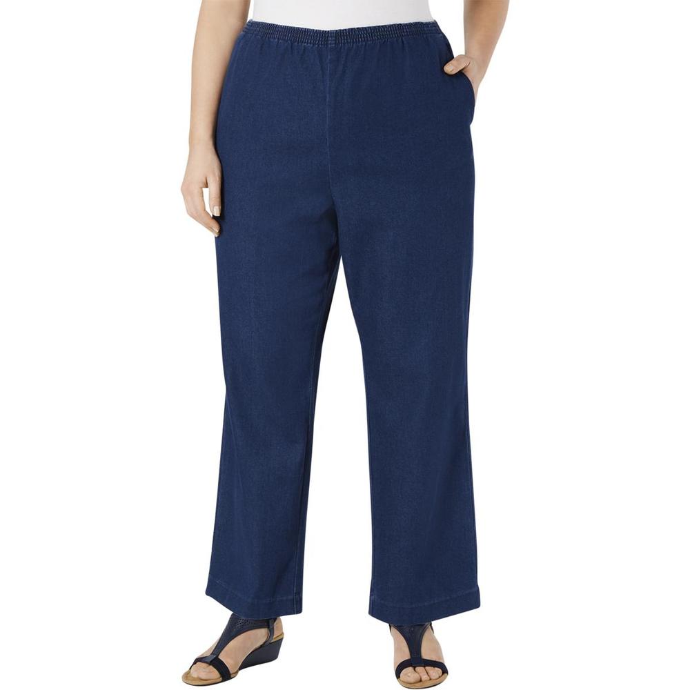 Karen Scott Plus Womens Wide Leg Pants