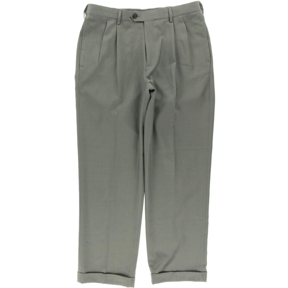 Haggar Mens Pleated Classic Fit Dress Pants