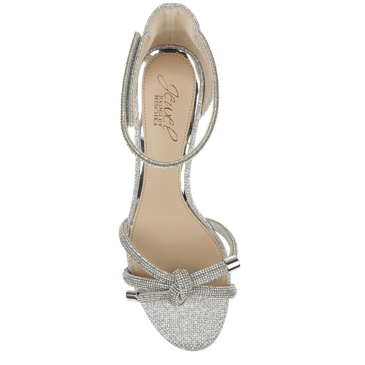 Jewel Badgley Mischka Lena Womens Glitter Embellished Pumps