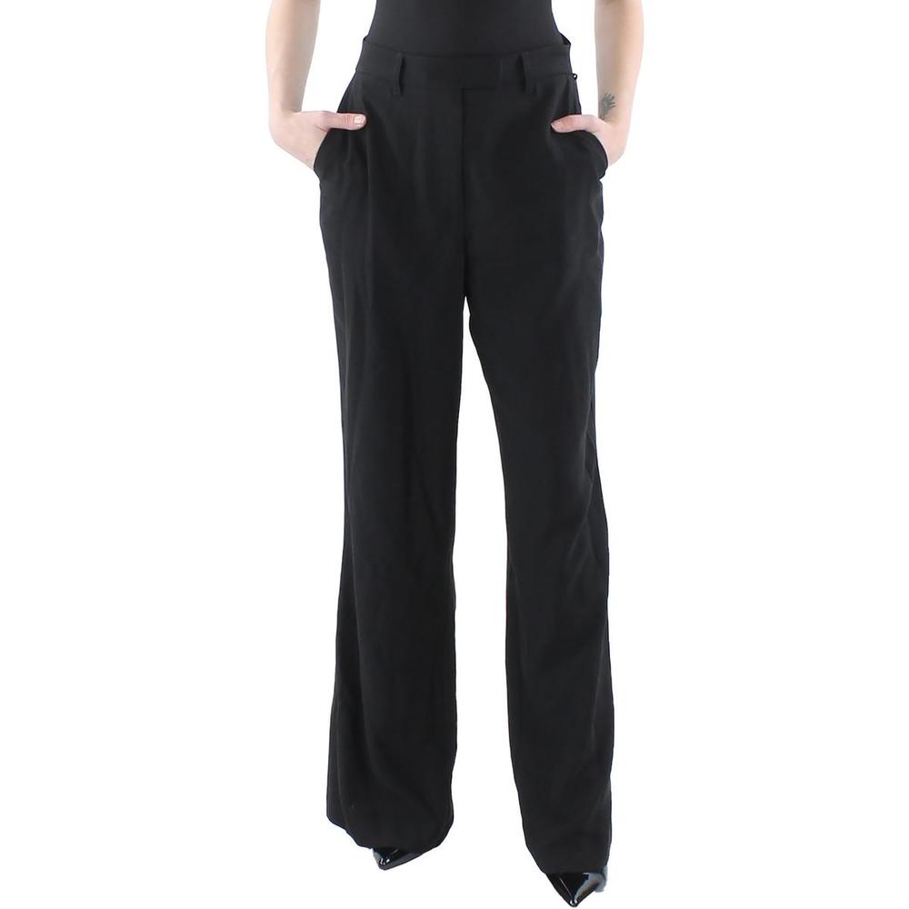 Dkny Womens High Waist Office Wide Leg Pants