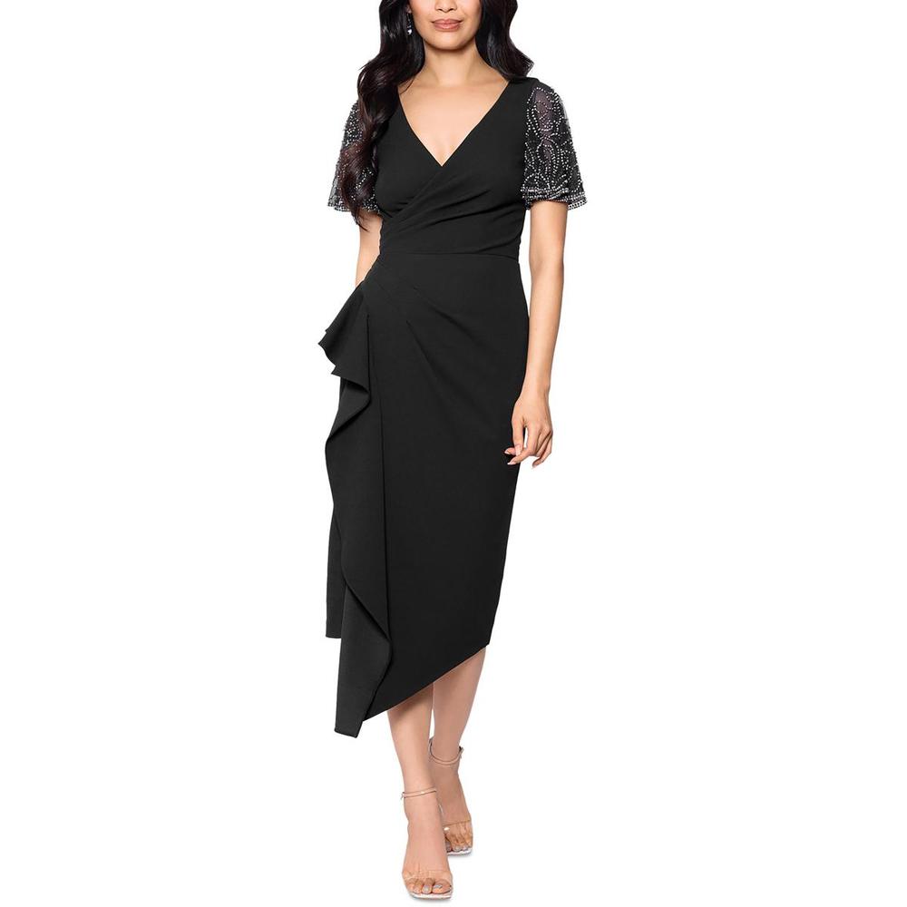 Betsy And Adam Womens Formal Midi Sheath Dress
