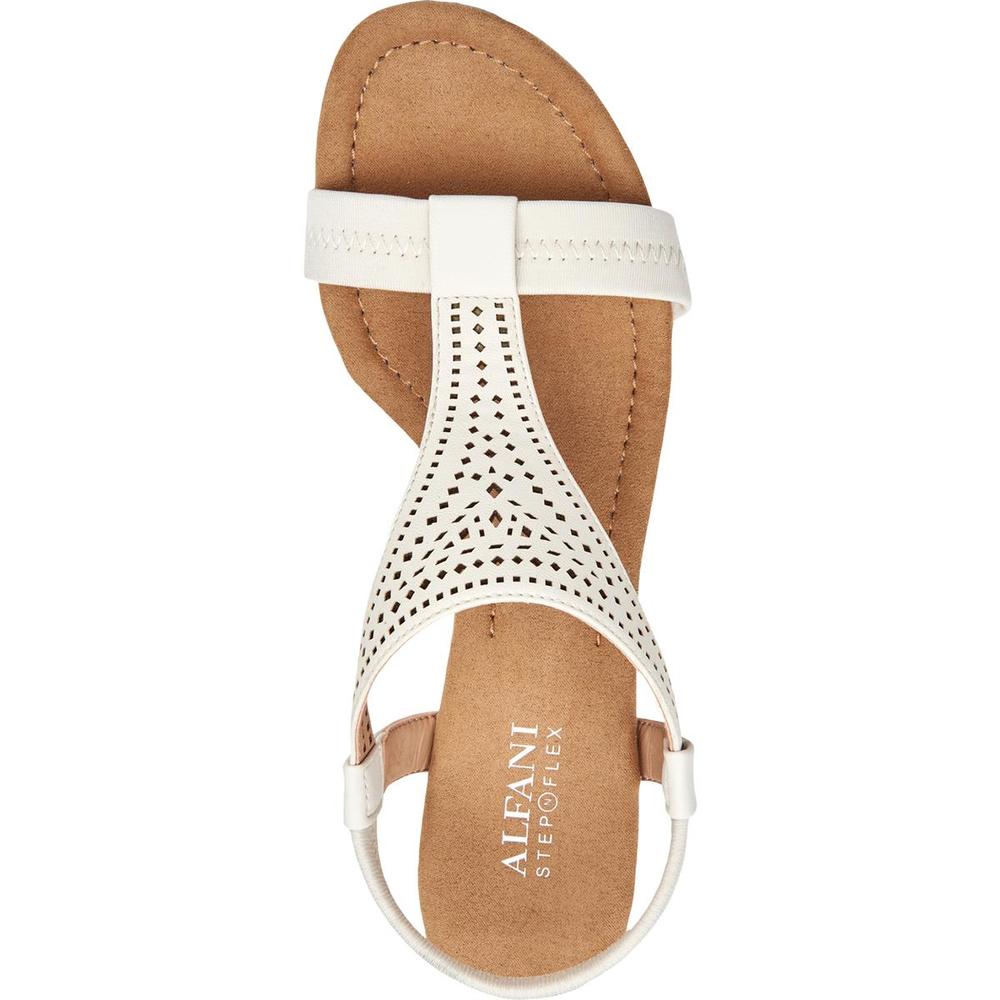 Alfani Vacanzaa 2 Womens Faux Leather T-Strap Wedge Sandals Alfani Vacanzaa 2 Womens Faux Leather T-Strap Wedge Sandals