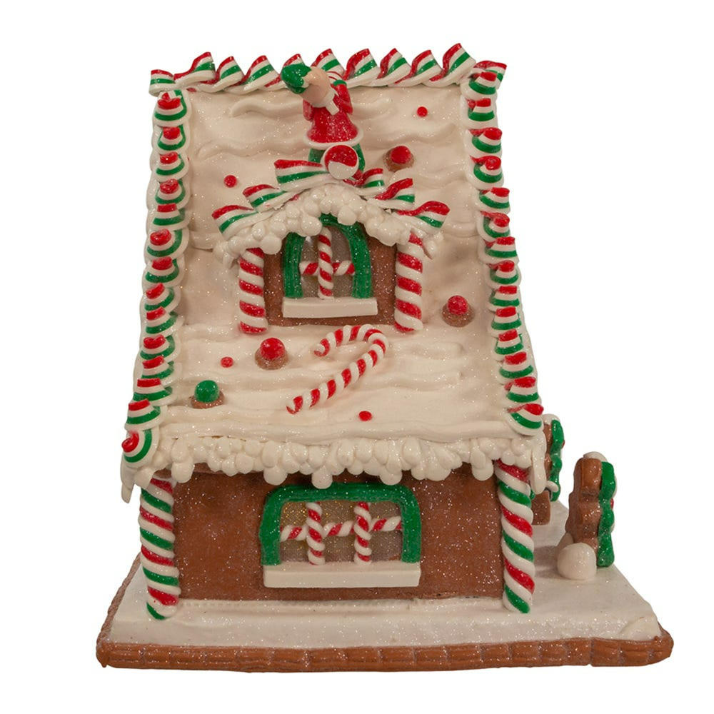 Ksa 10 5 Battery Operated Led Santas Workshop Gingerbread House