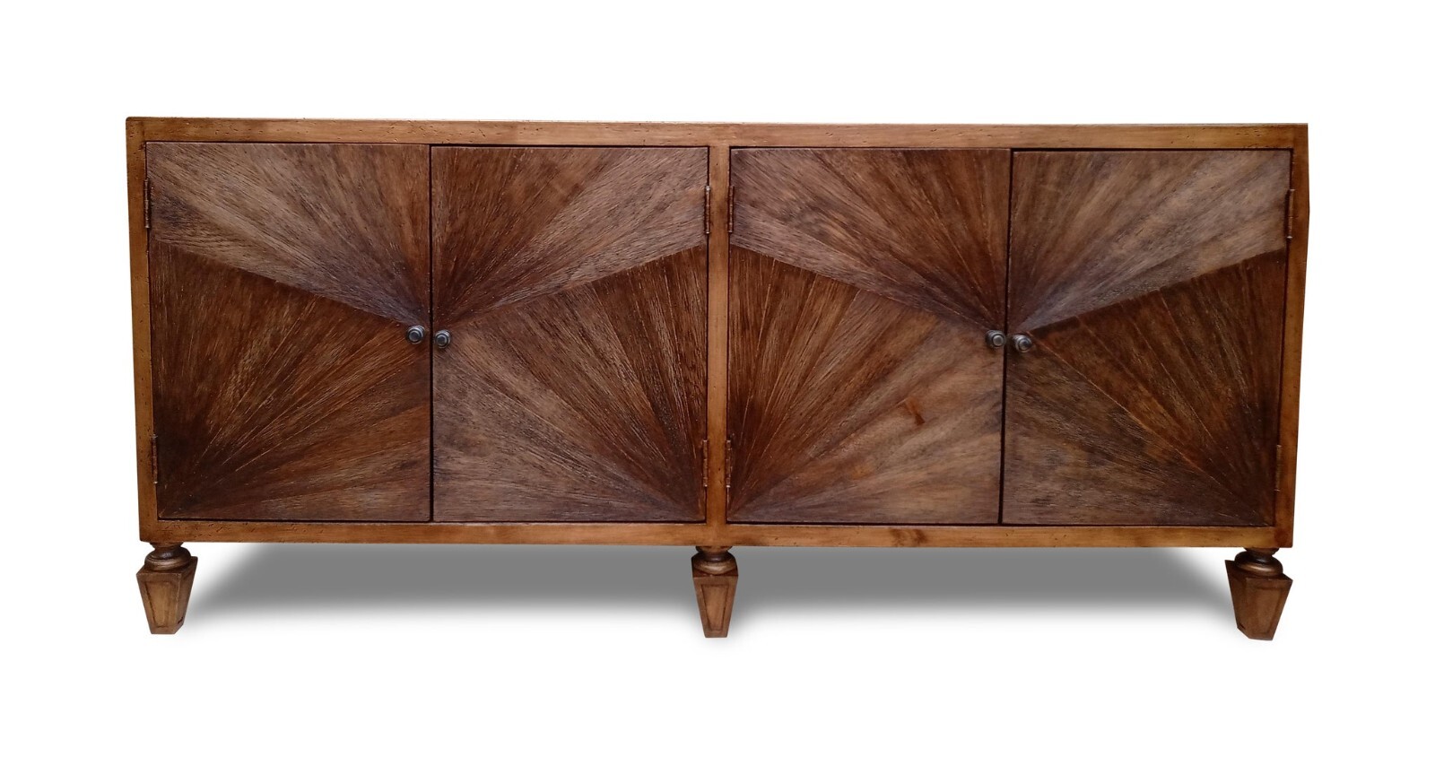Esofastore Modern Sideboard Buffet Console, Geometric Pattern Doors ...