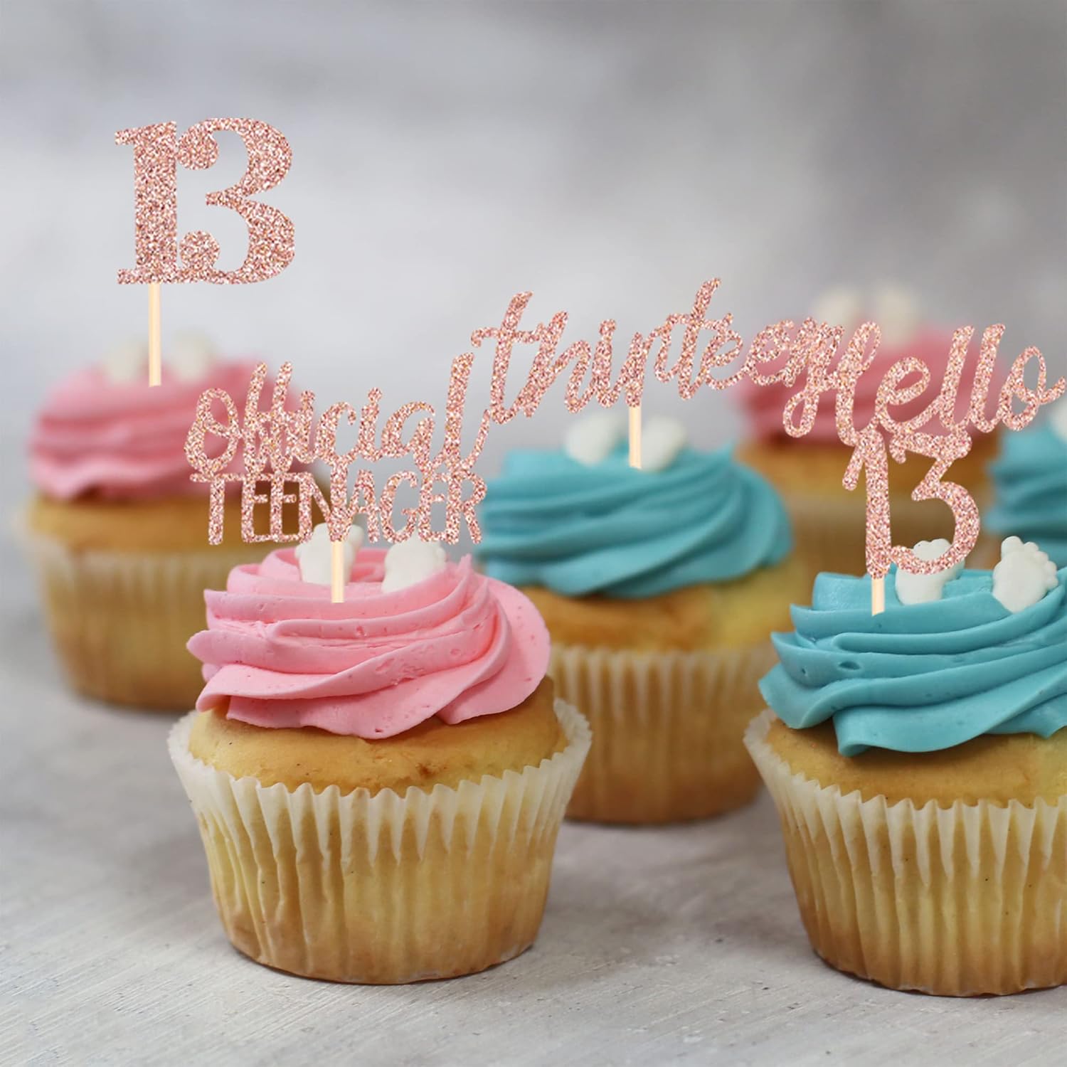 Generic 24 PCS 13th Birthday Cupcake Toppers Official Teenager Hello 13 generic-24-pcs-13th-birthday-cupcake-toppers-official-teenager-hello-13