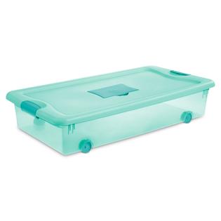 Sterilite 56 Quart Wheeled Fresh Scent Storage Container Box With Lid