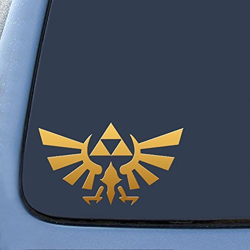 Bargain Max Decals - Triforce Logo Wings 4" Gold Sticker Decal Notebook ...