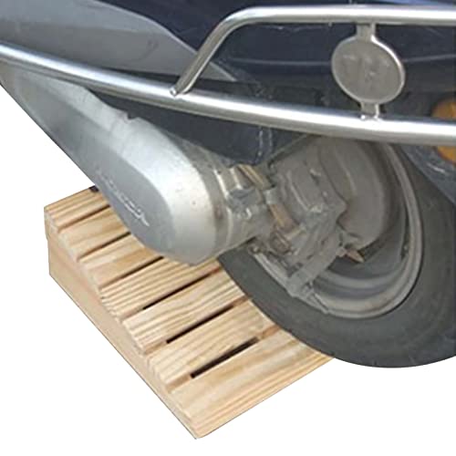 LHRUI Ramp Motorcycle Transition Ramp Wooden Driveway Kerb Natural ...