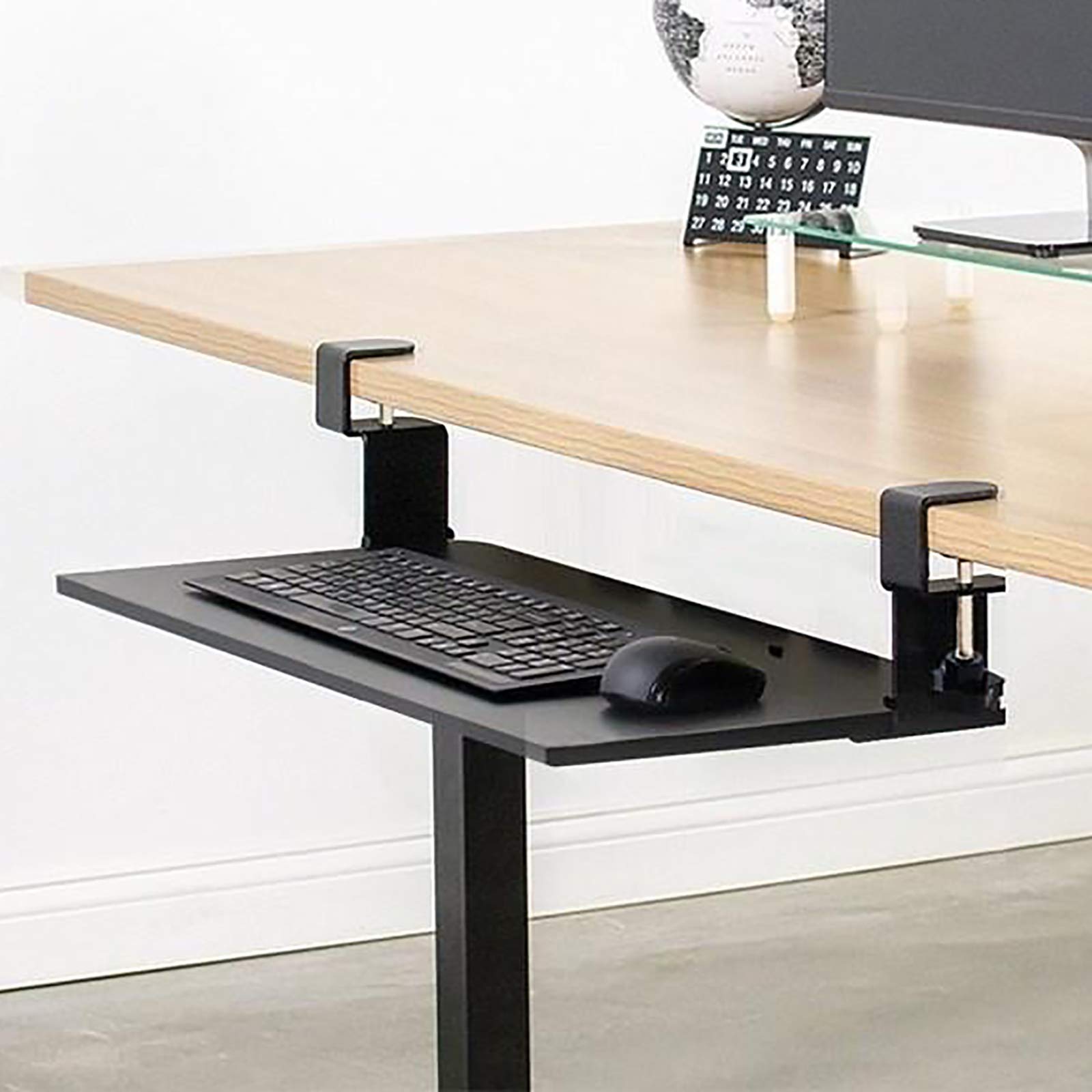 YYHJ keyboard tray Keyboard Tray Under Desk Drawer Adjustable Large ...