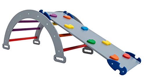 Woodandhearts Arch - Foldable Wooden climbing Arch Ladder for Sliding ...