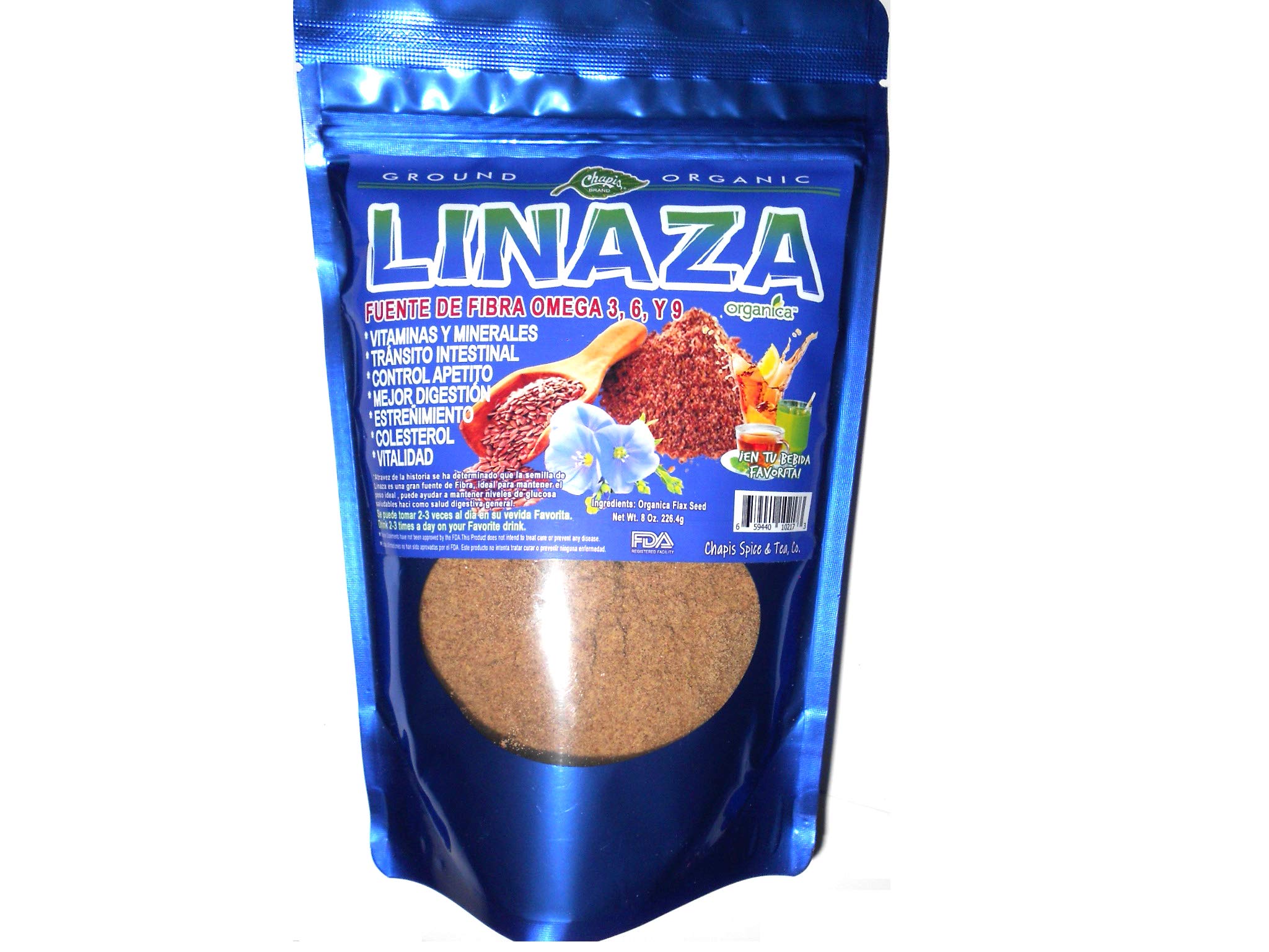 Chapis Spice & Tea C Linaza Molida Organica Organic Flax Seeds powder ...