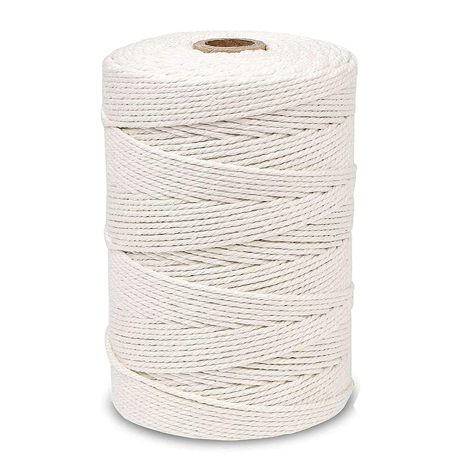 LECZIVOEN Macrame cotton cord, 4 Ply Twisted Macrame Yarn, Natural ...