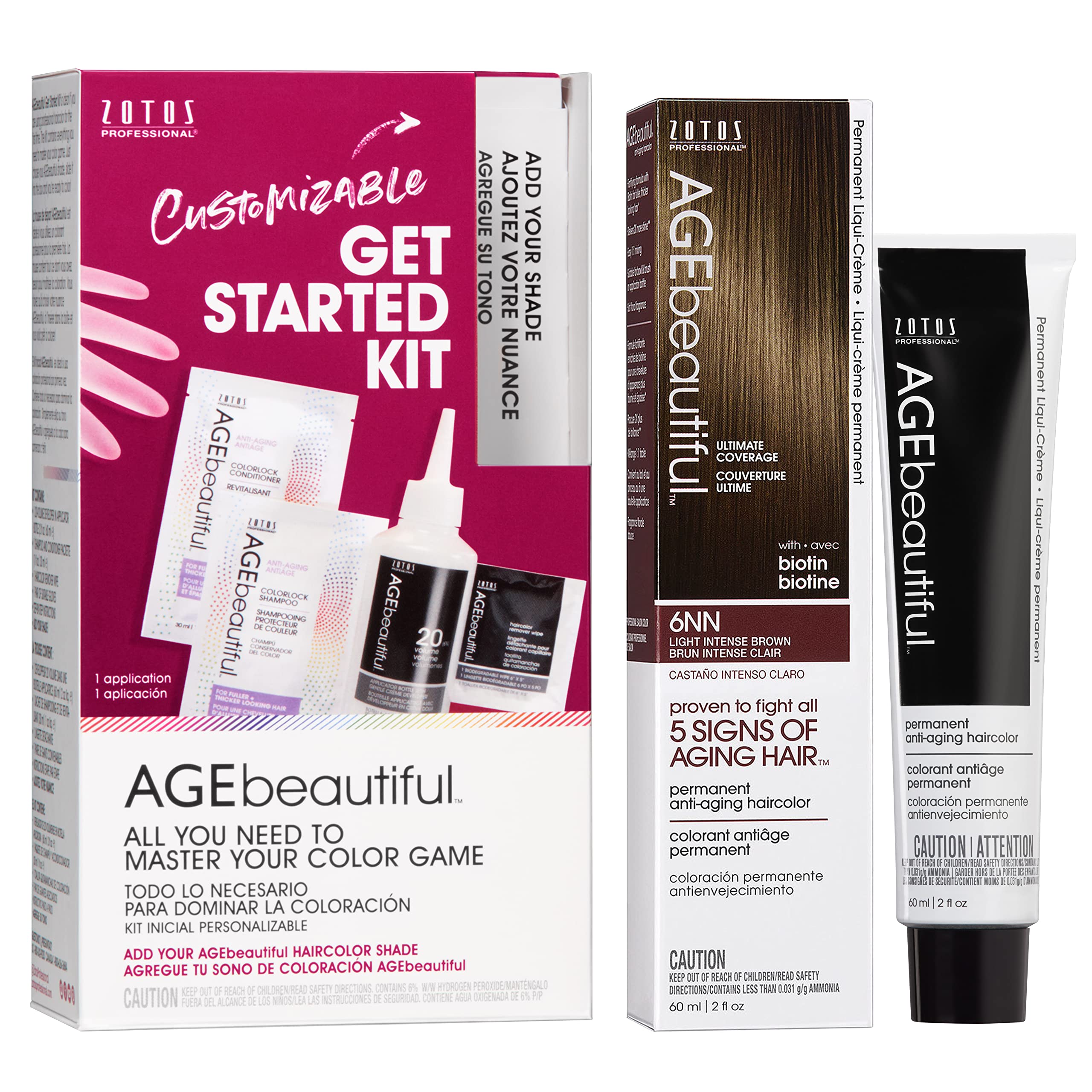 Age Beautiful AgEbeautiful Permanent Liqui creme Hair color Dye ...