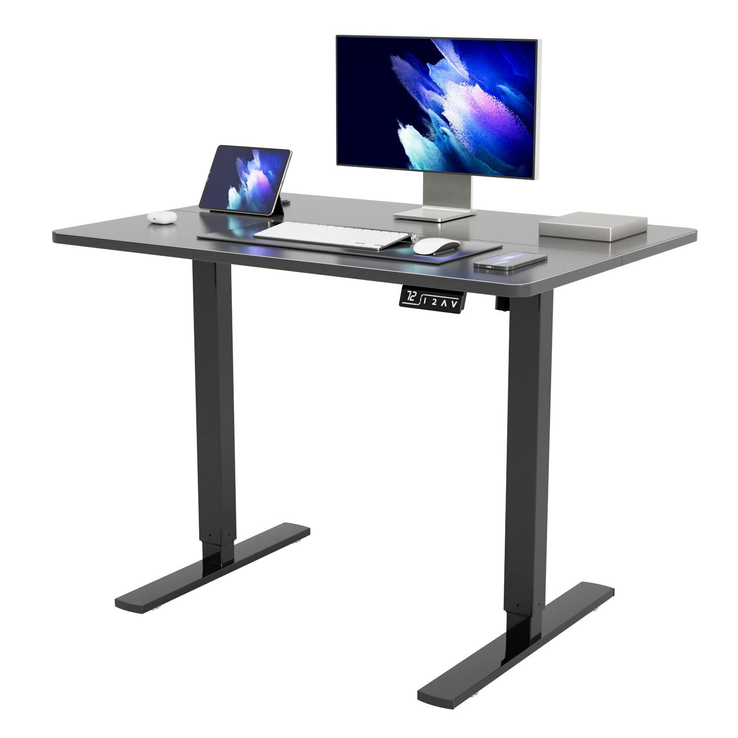 1 YESHOMY Height Adjustable Electric Standing Desk 40 inch computer ...