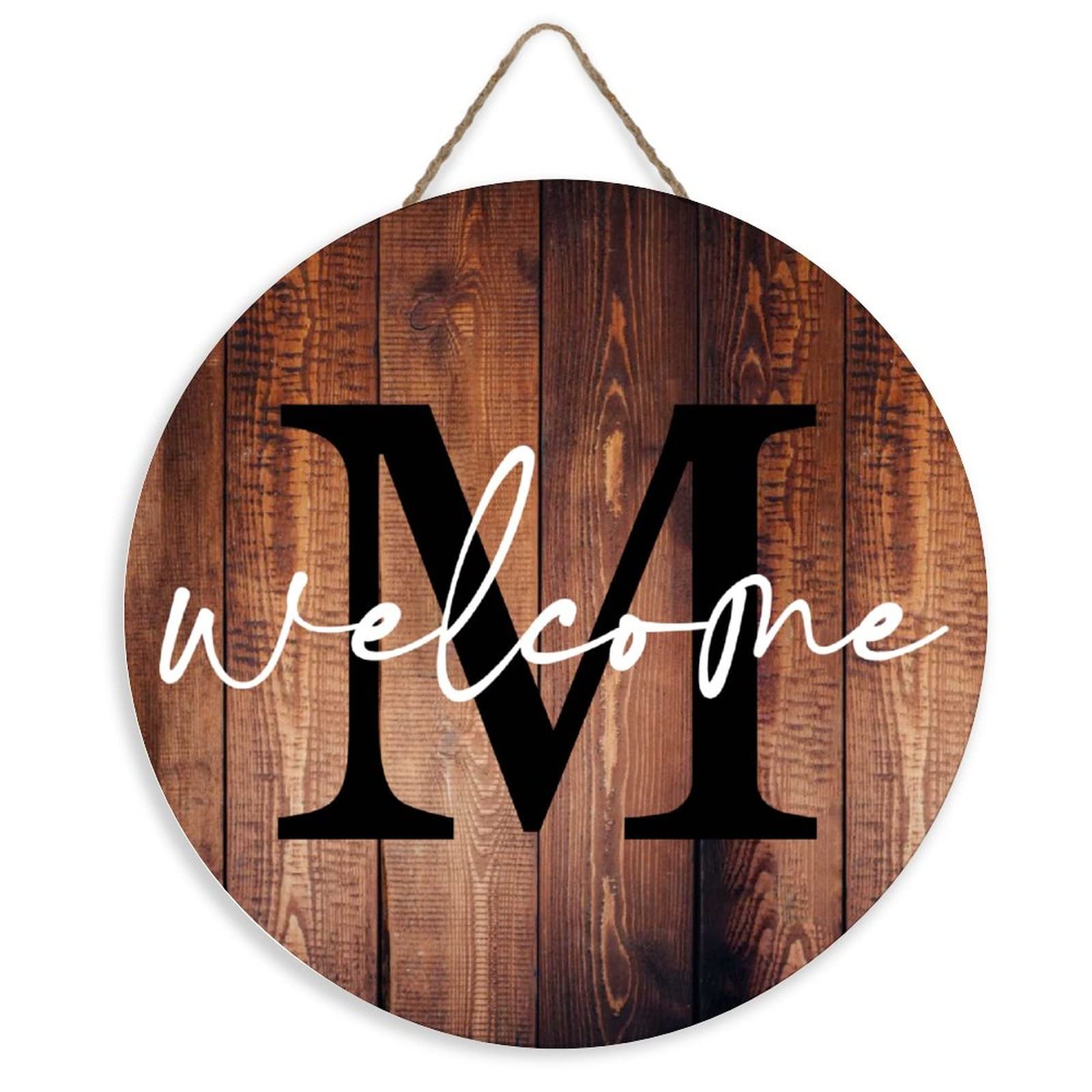 SILYHEART Monogram Welcome Sign, Monogram Front Door Sign, custom ...