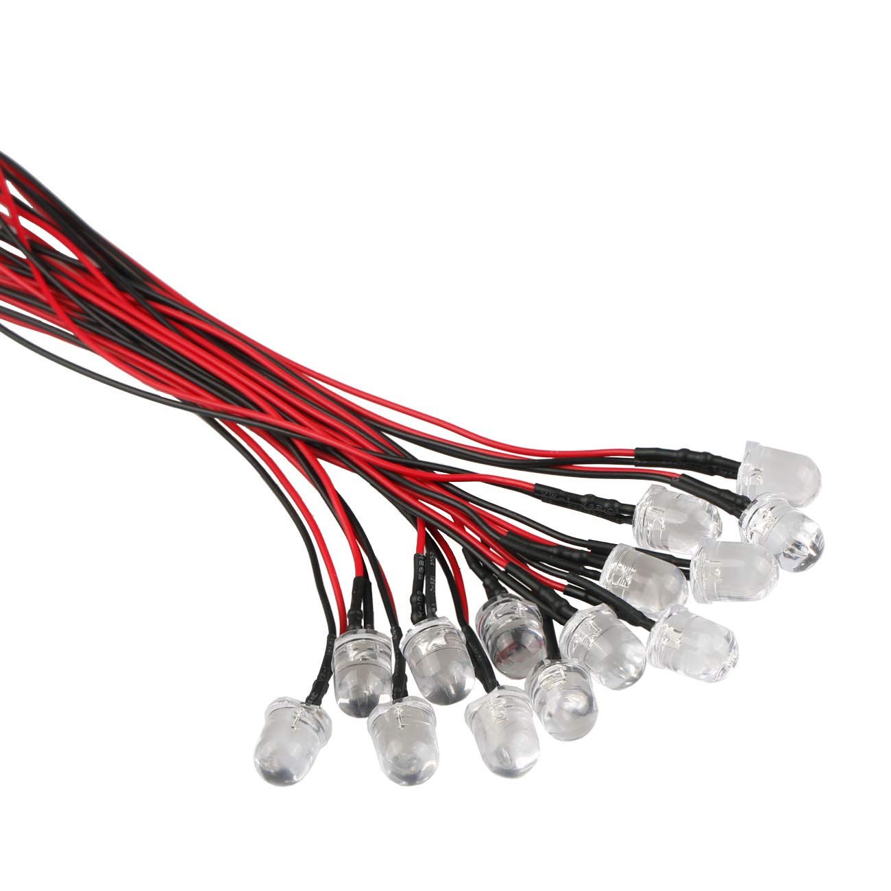 EDGELEC ED_DLP10C EDgELEc 30pcs 12 Volt 10mm Red LED Lights Emitting ...