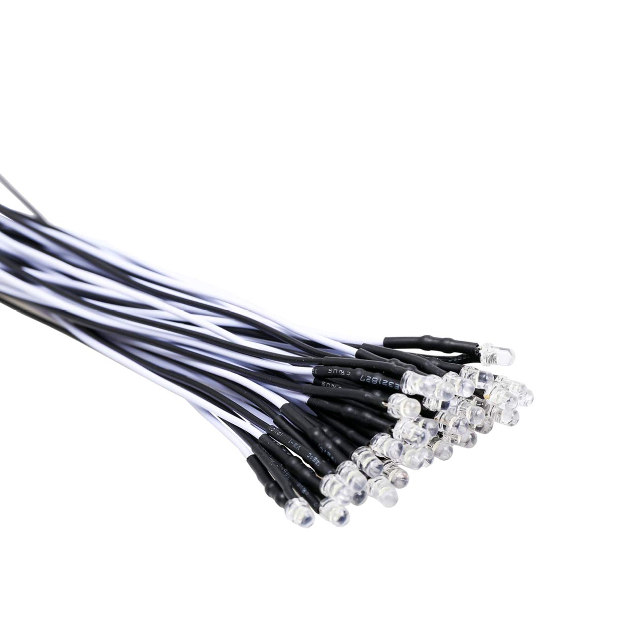 EDgELEc 30pcs 12 Volt 3mm White Blinking LED Lights Emitting Diodes (1 ...