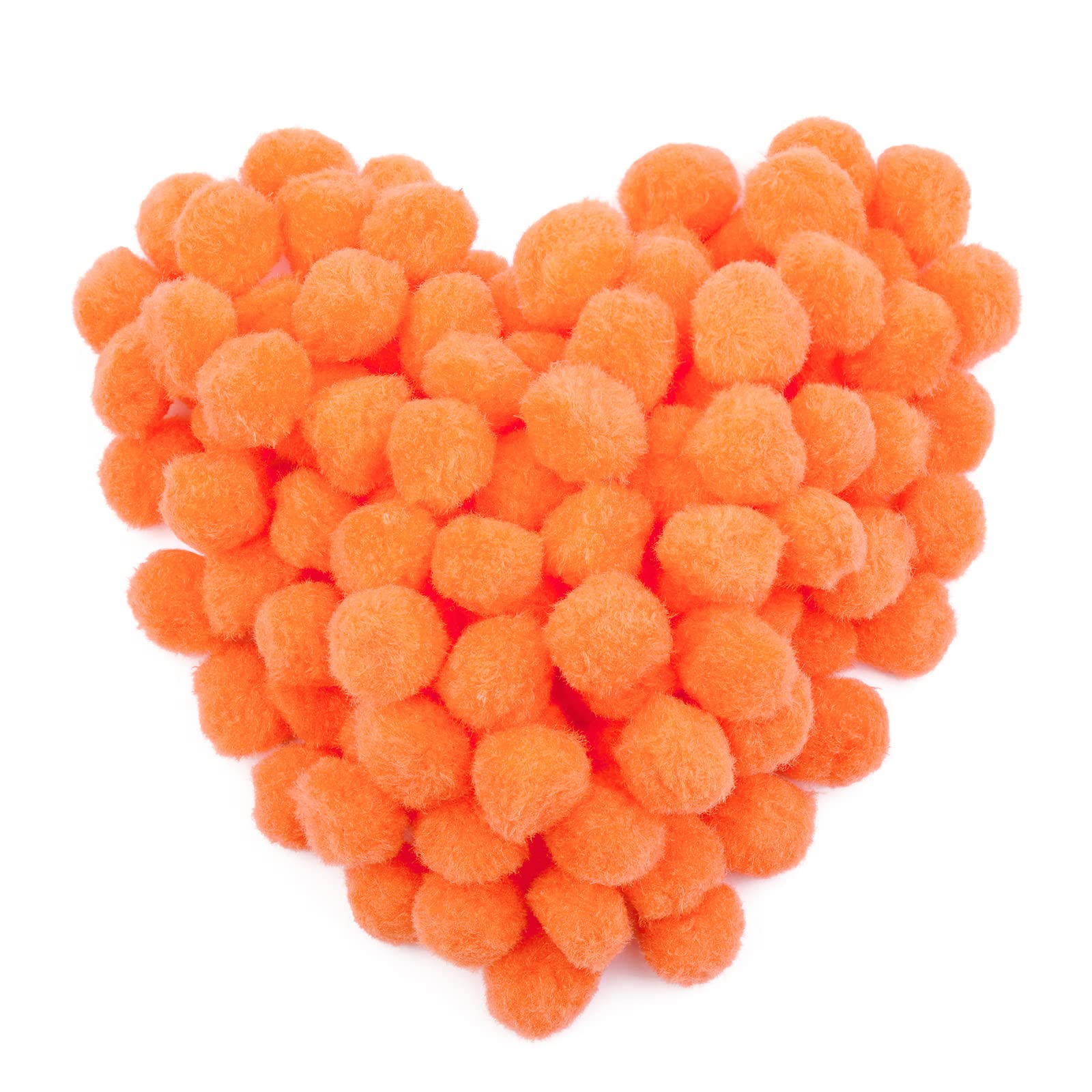 MORFEN 150 Pieces Pom Poms, 1 Inch Orange Craft Pom Poms, Christmas ...