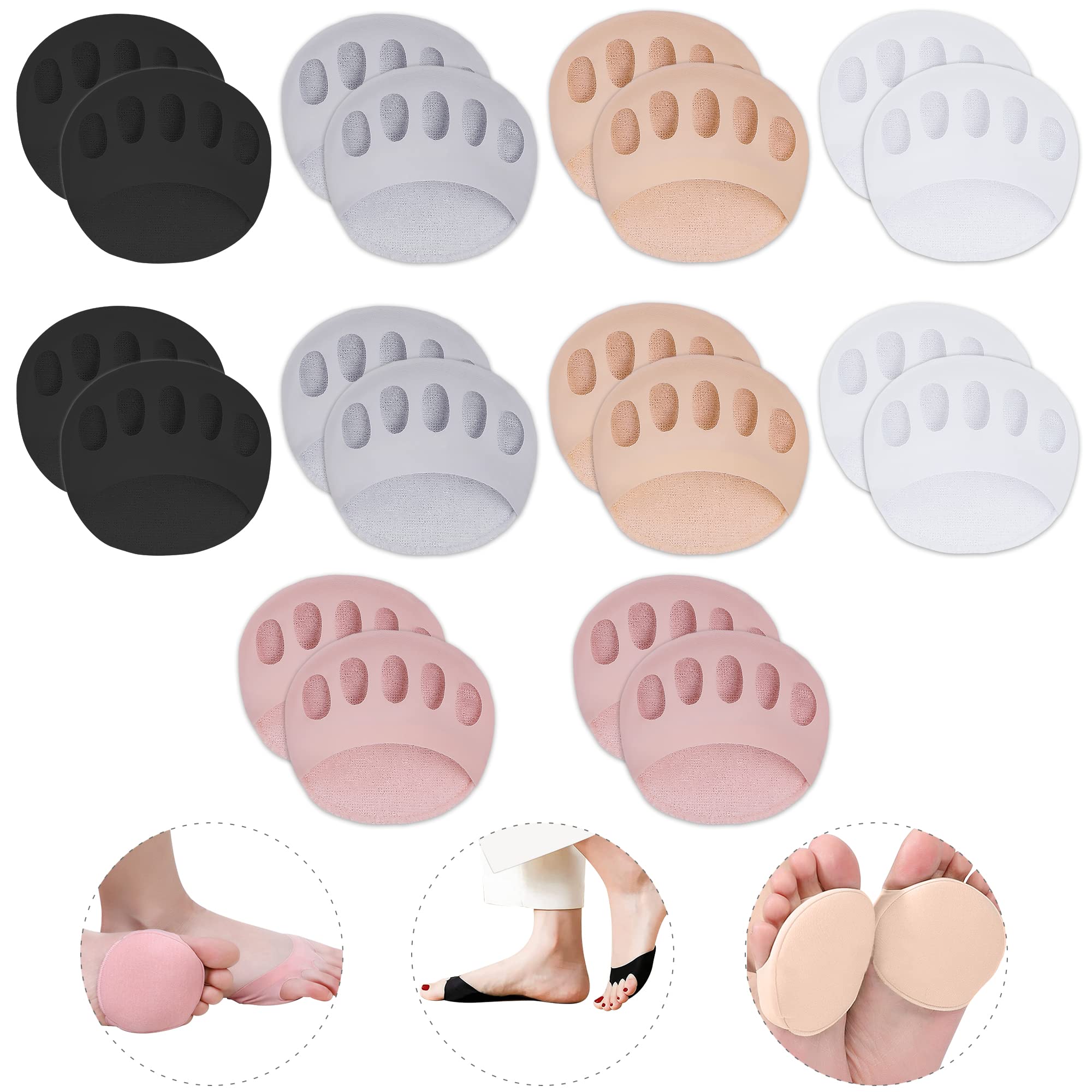 Soogree Ball Of Foot Cushions Honeycomb Fabric Metatarsal Pads ...