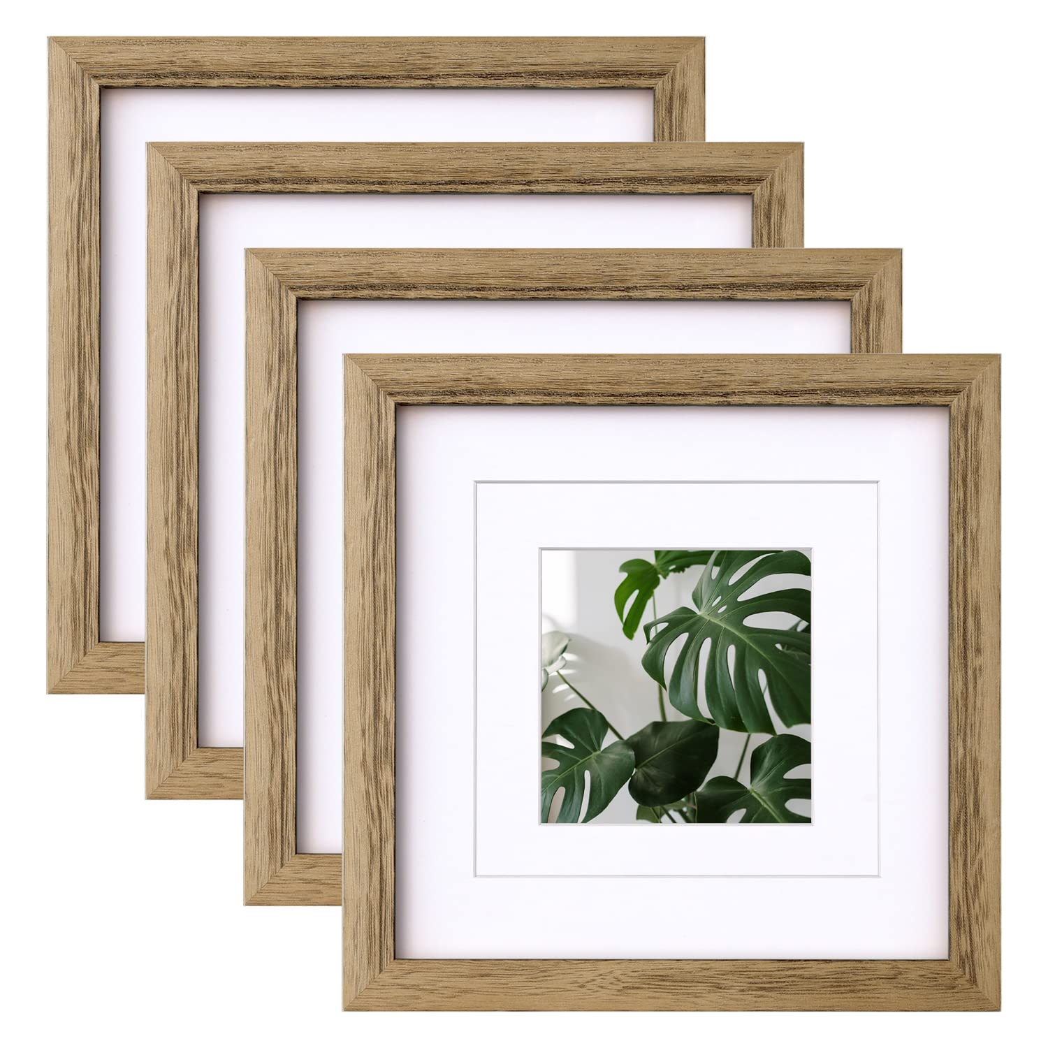 Egofine 8x8 Picture Frames with Plexiglass, Display Pictures 4x46x6 ...
